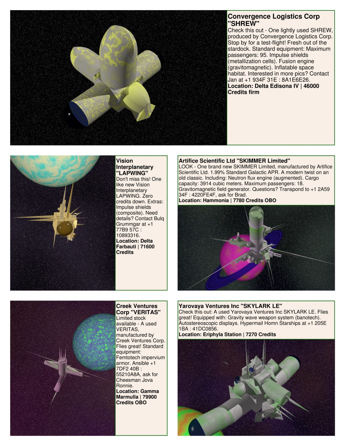 NaNoGenMo 2019: “Starship Trader Monthly” Magazine | greg-kennedy.com